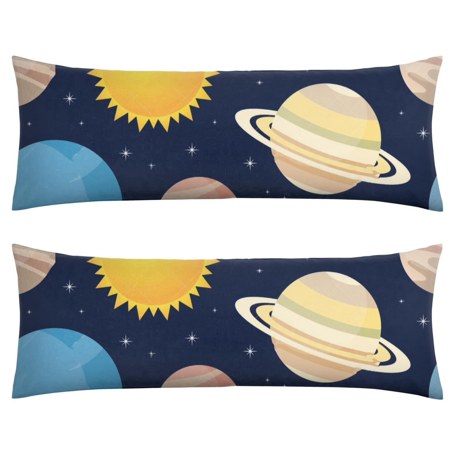 Celestial Starry Night Body Pillow Cover 20x54 - Stretchy Pillow Protector for Back, Hips ...