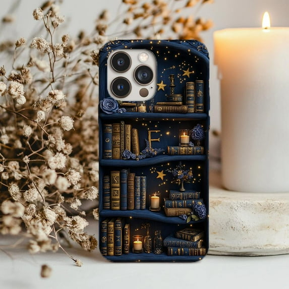 Celestial Starry Night Bookcase Fantasy Aesthetic Case for iPhone 17 to ...
