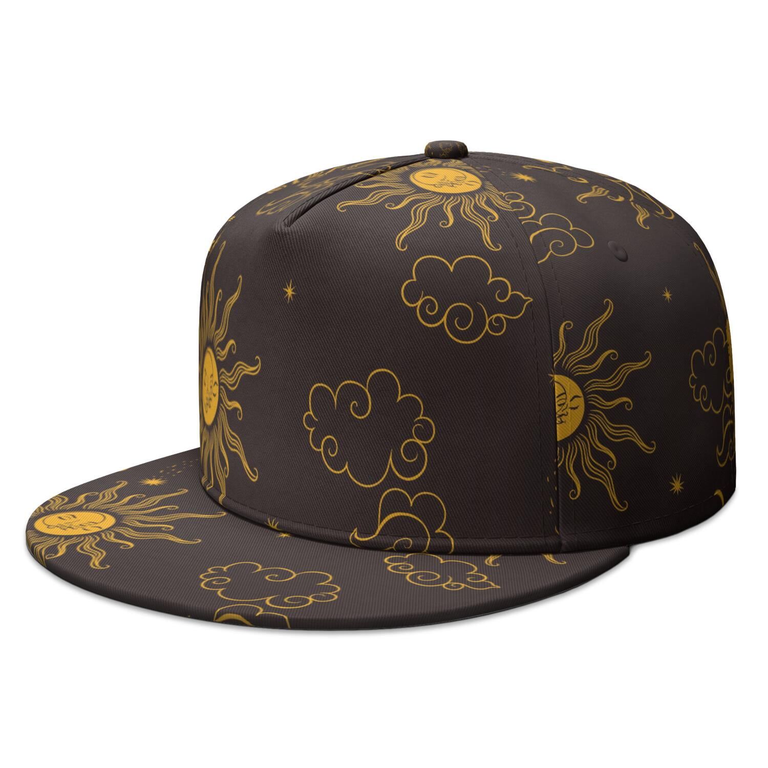 Celestial Starry Night Flat Bill Cap - Gothic Witchy Aesthetic Snapback ...