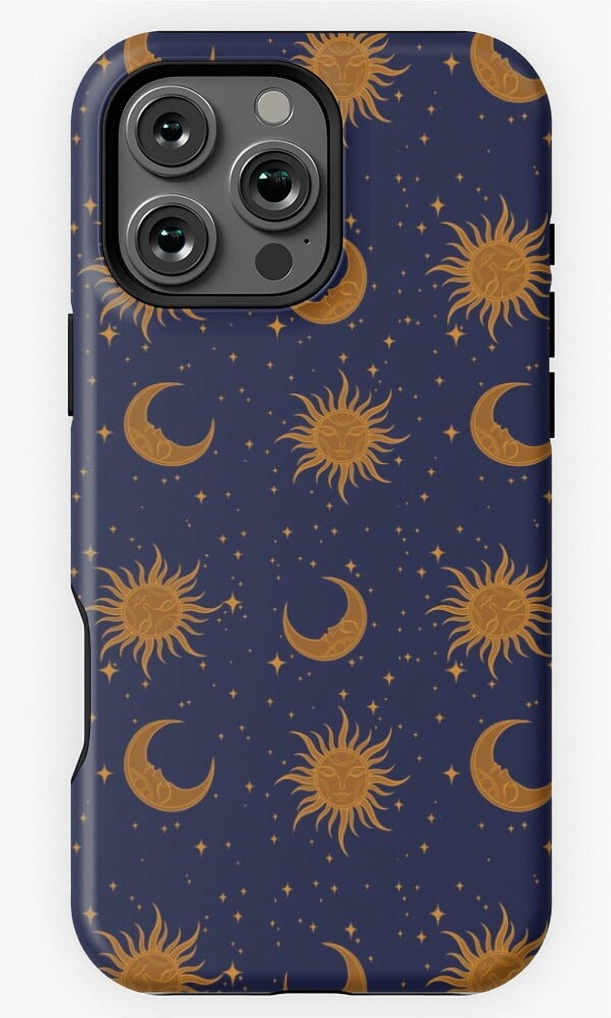 Celestial Starry Sky Sun and Moon Art iPhone 11–16 Pro Max Compatible ...