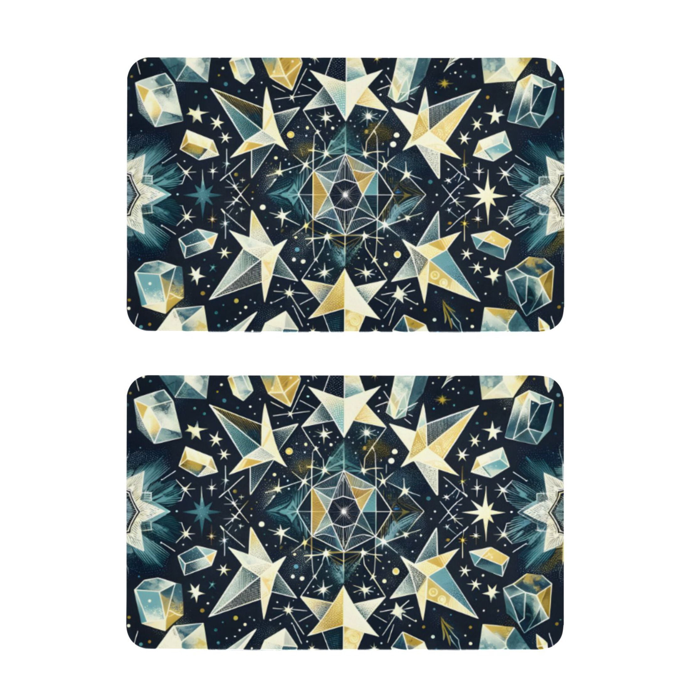 Celestial Stars Crystals Refrigerator Magnet Stickers Square Fridge ...