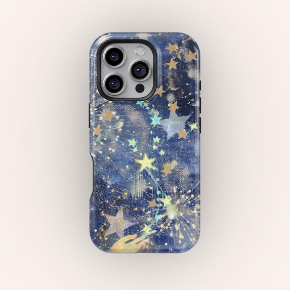 Celestial Stars Y2K Patchwork Collage Phone Case with iPhone 17 to 11 ...