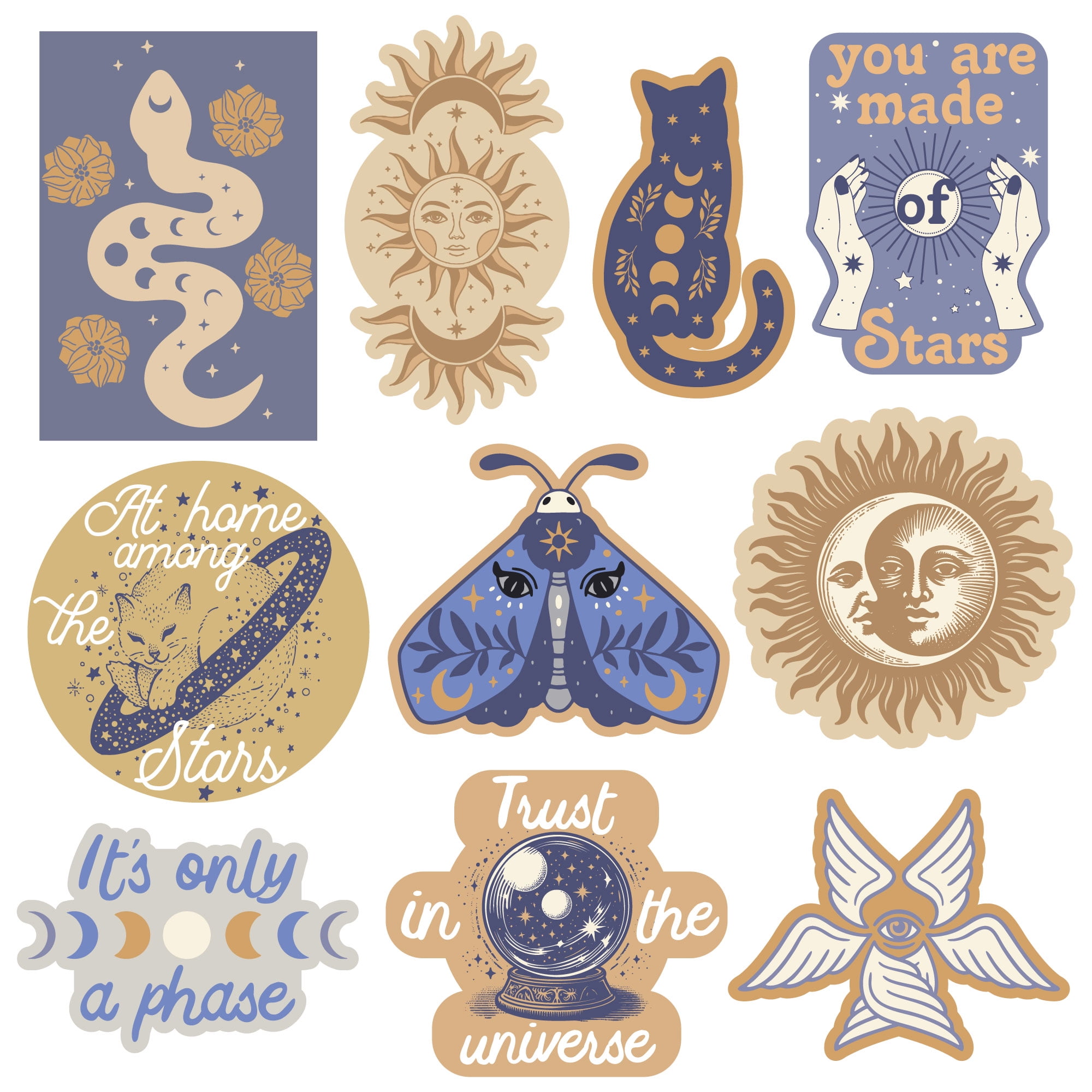 Celestial Sticker Extra Large Star Stickers for Adults Funny Adhesives ...