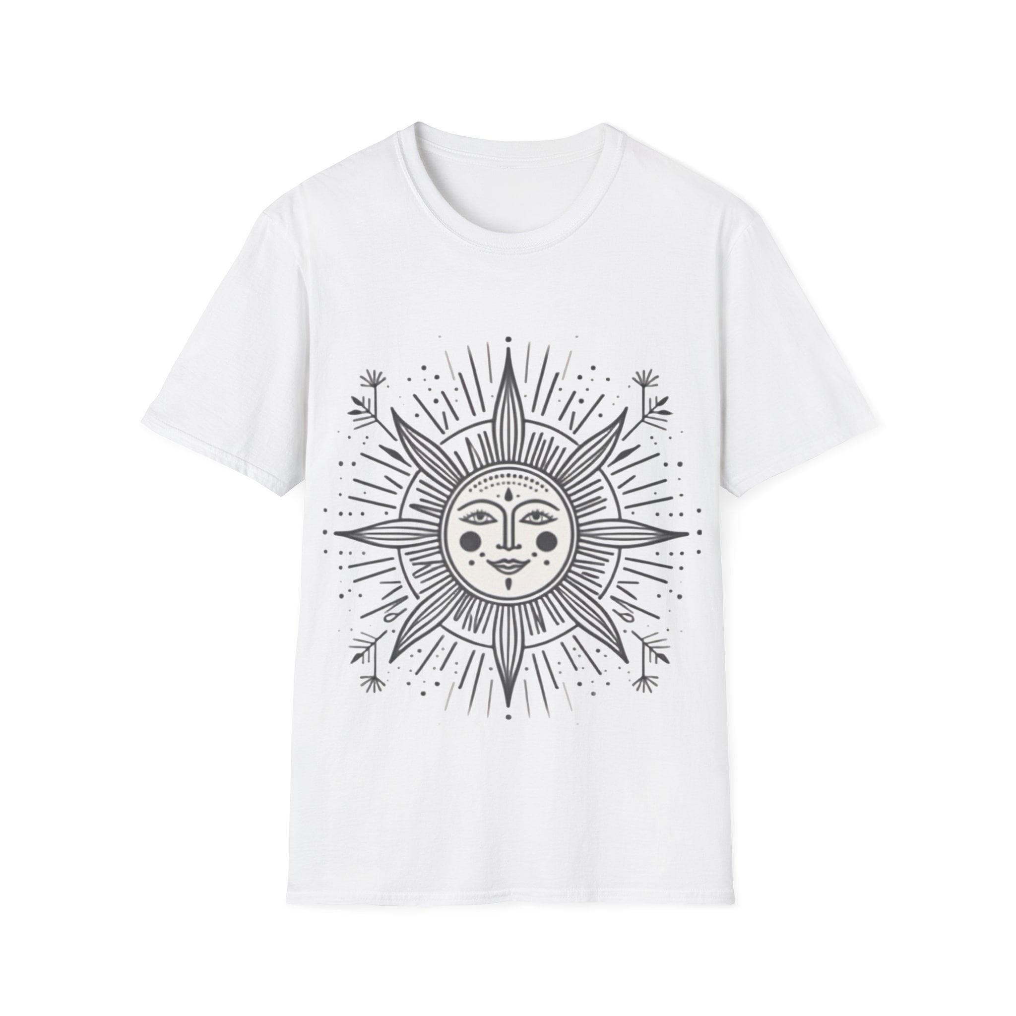 Celestial Sun Graphic Tee with Boho Vibes - Color Options Available ...