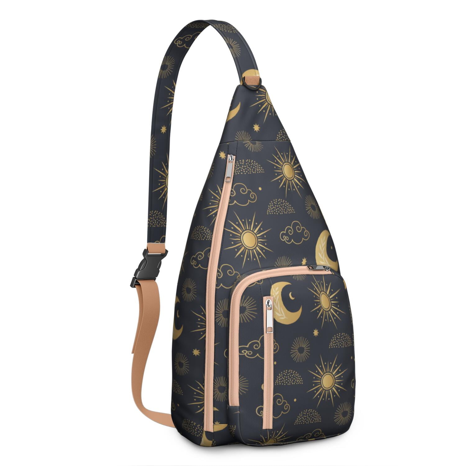 Celestial Sun and Moon Drawstring Backpack – Vintage Boho Astrology ...