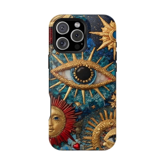 Celestial Sun & Moon Evil Eye Tough Case Mystical Zodiac for iPhone 17 ...