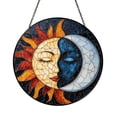 Celestial Sun Moon Glass Style Suncatcher – Decorative Window Art ...