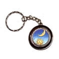 Celestial Sun Moon Stars Key Chain Keychain Ring - Walmart.com