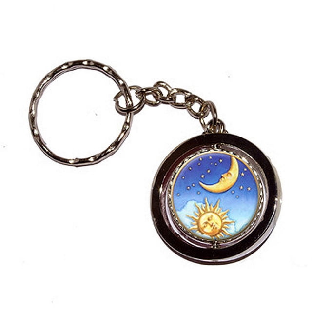Celestial Sun Moon Stars Key Chain Keychain Ring - Walmart.com