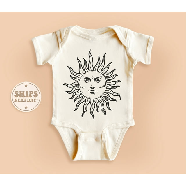 Celestial Sun Onesie, Boho Mystical Baby Bodysuit, Spiritual Baby ...