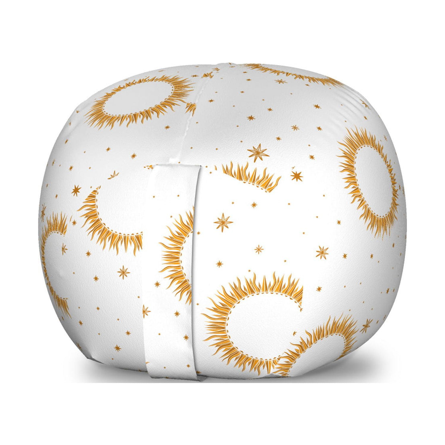 Celestial Sun Storage Toy Bag Chair, Abstract Dreamy Simple Monochrome Image of Sun and Stars ...