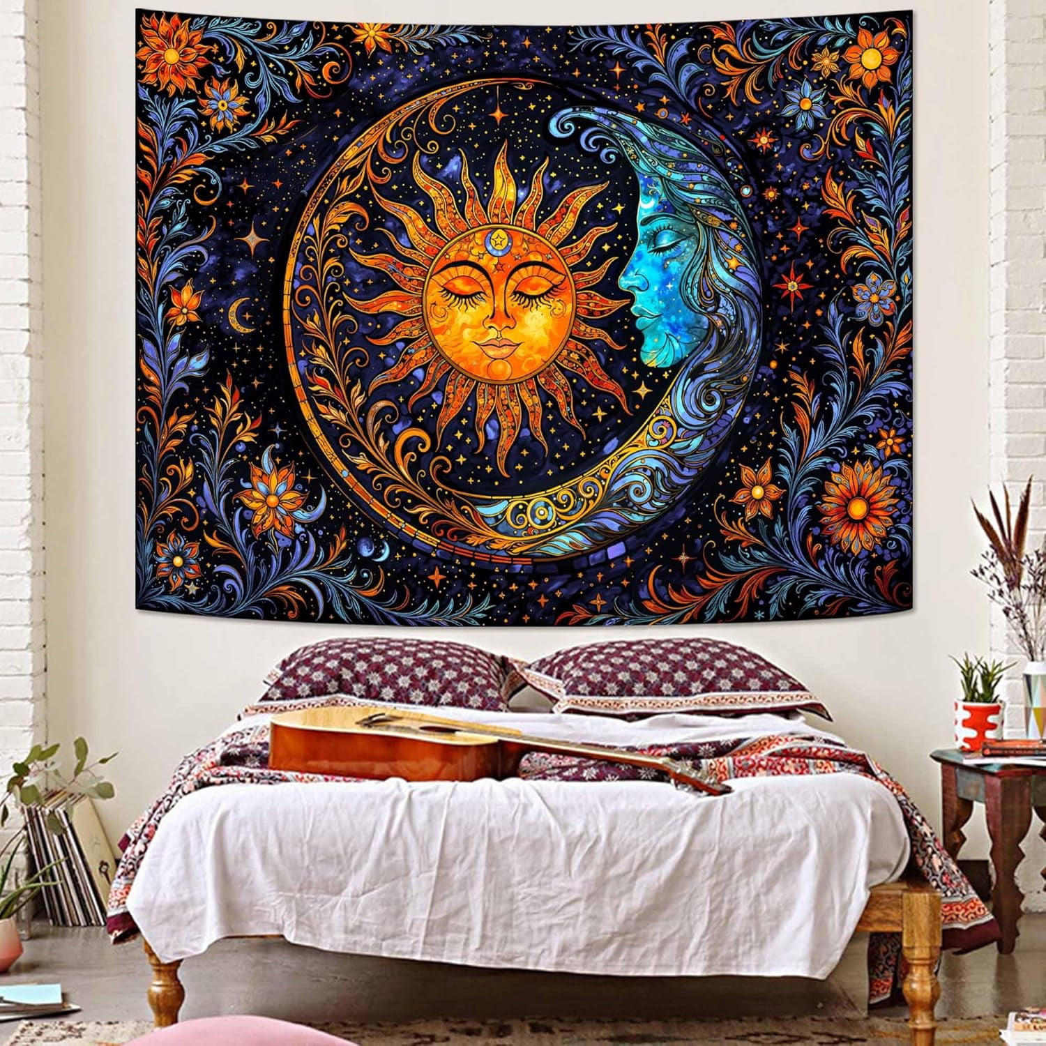 Celestial Sun and Moon Tapestry Cosmic Tapestry for Bedroom Astral ...