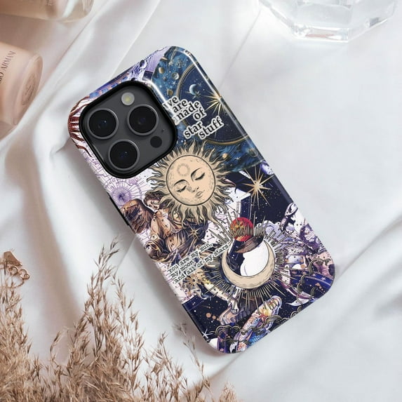 Celestial Sun and Moon Witchy Collage Phone Case with iPhone 11 to 17 ...