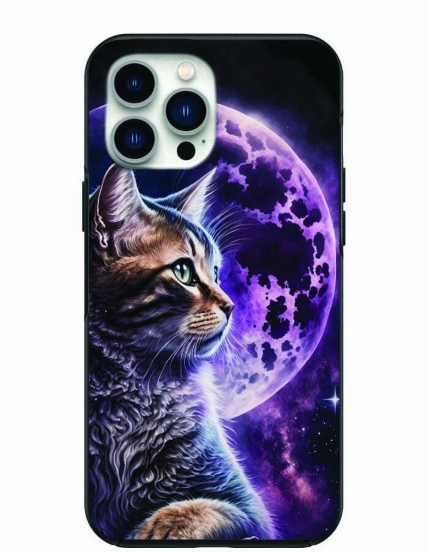 Celestial Supernova Cat Moon Gazing Heavy-Duty Protective Case for ...