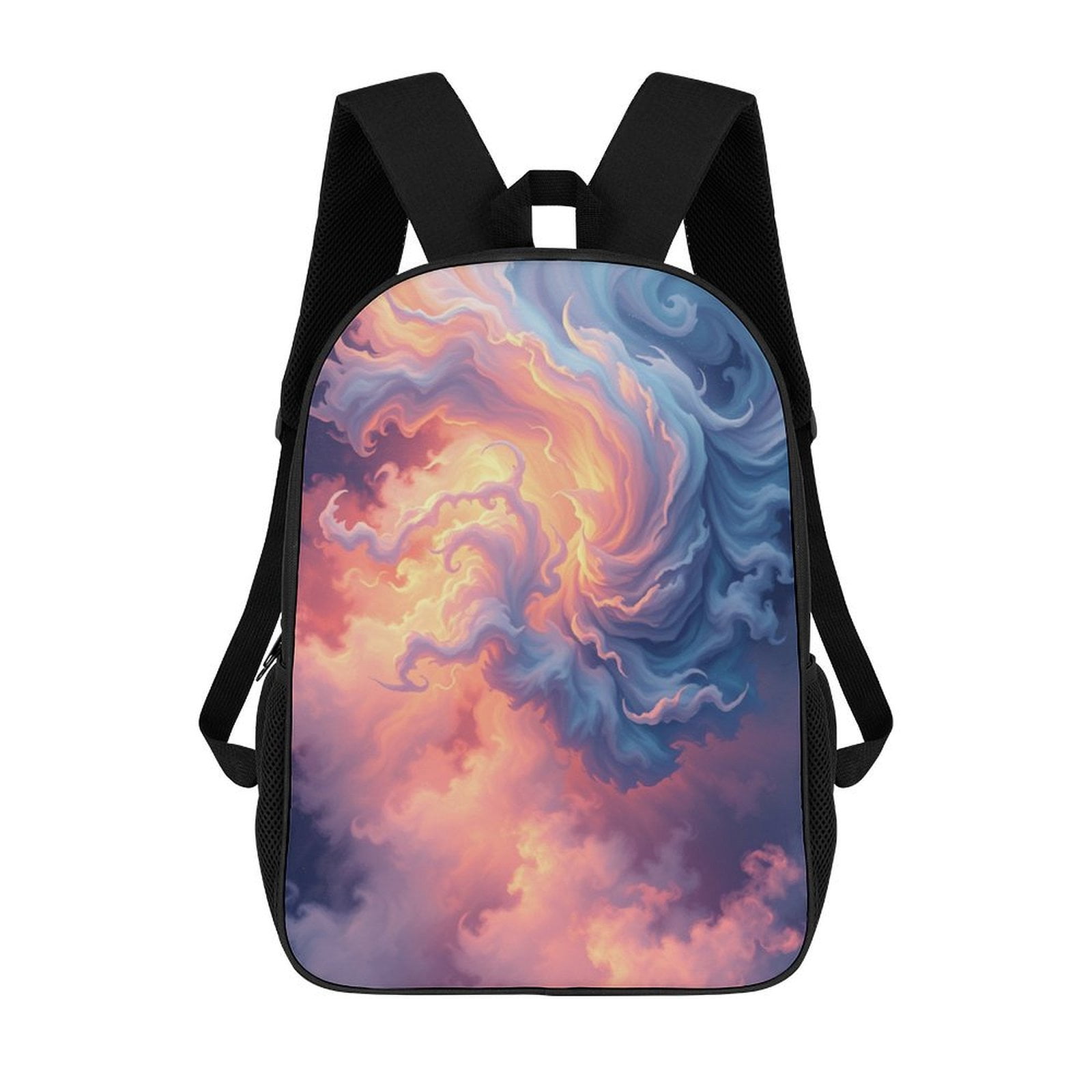 Celestial Swirling CloudsZipper Backpack Book Bag Supplies 17 Inch ...