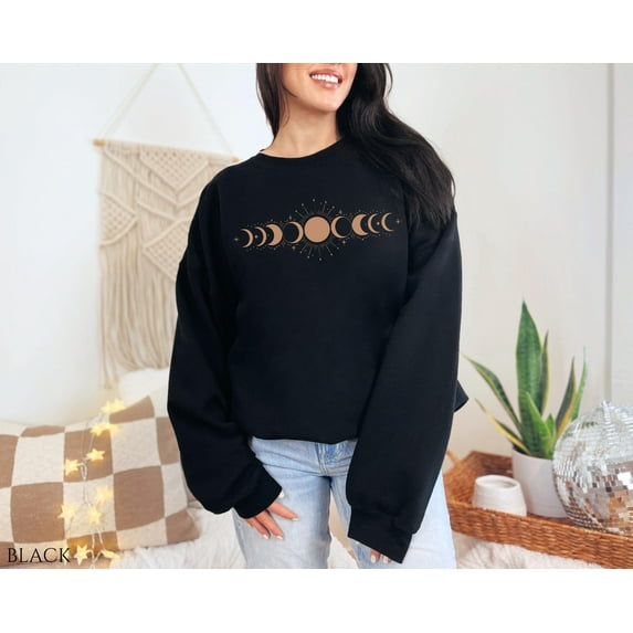 Celestial T-Shirt, Moon Phase T-Shirt, Boho Mystical Moon And Sun Shirt ...