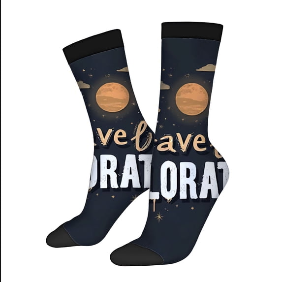 Celestial Theme Socks - 2 Pairs Dark Blue with Moon & Stars ' Love Ava ...