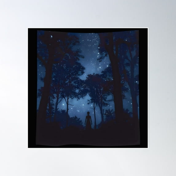 Celestial Tree Canopy Poster Wall Art, Modern Wall Decor, 16x16 ...