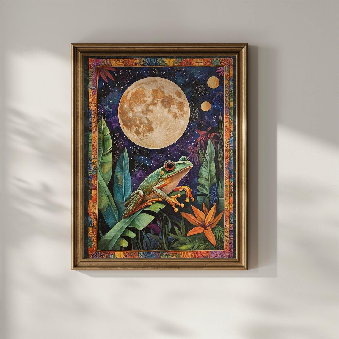 Celestial Tree Frog Wall Art Printable Digital Download Wildflower Full ...