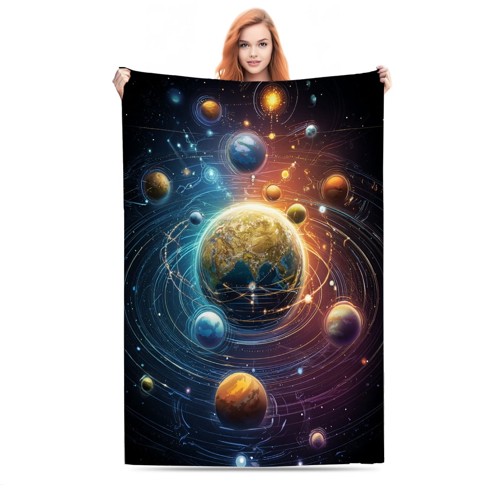 Celestial Tree of LifeSoft Printed Throw Blanket - All-Season Cozy Indoor Use for Couch, Bed ...
