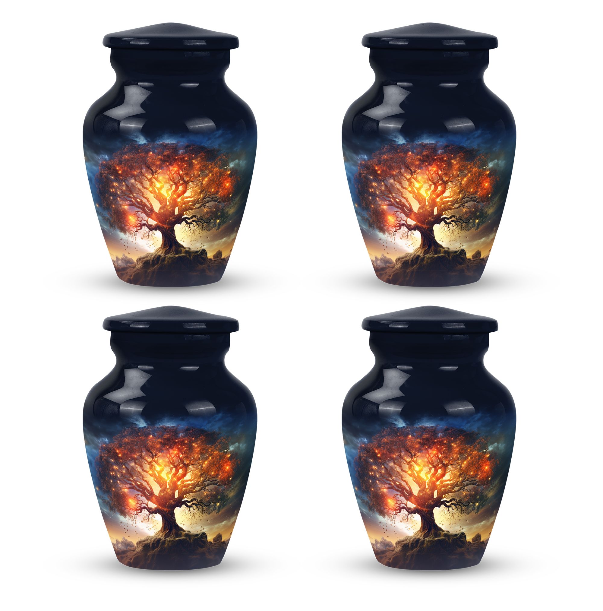 The Celestial Tree - Miniature Memorial Urn For Adult Ashes - Tiny Urn ...