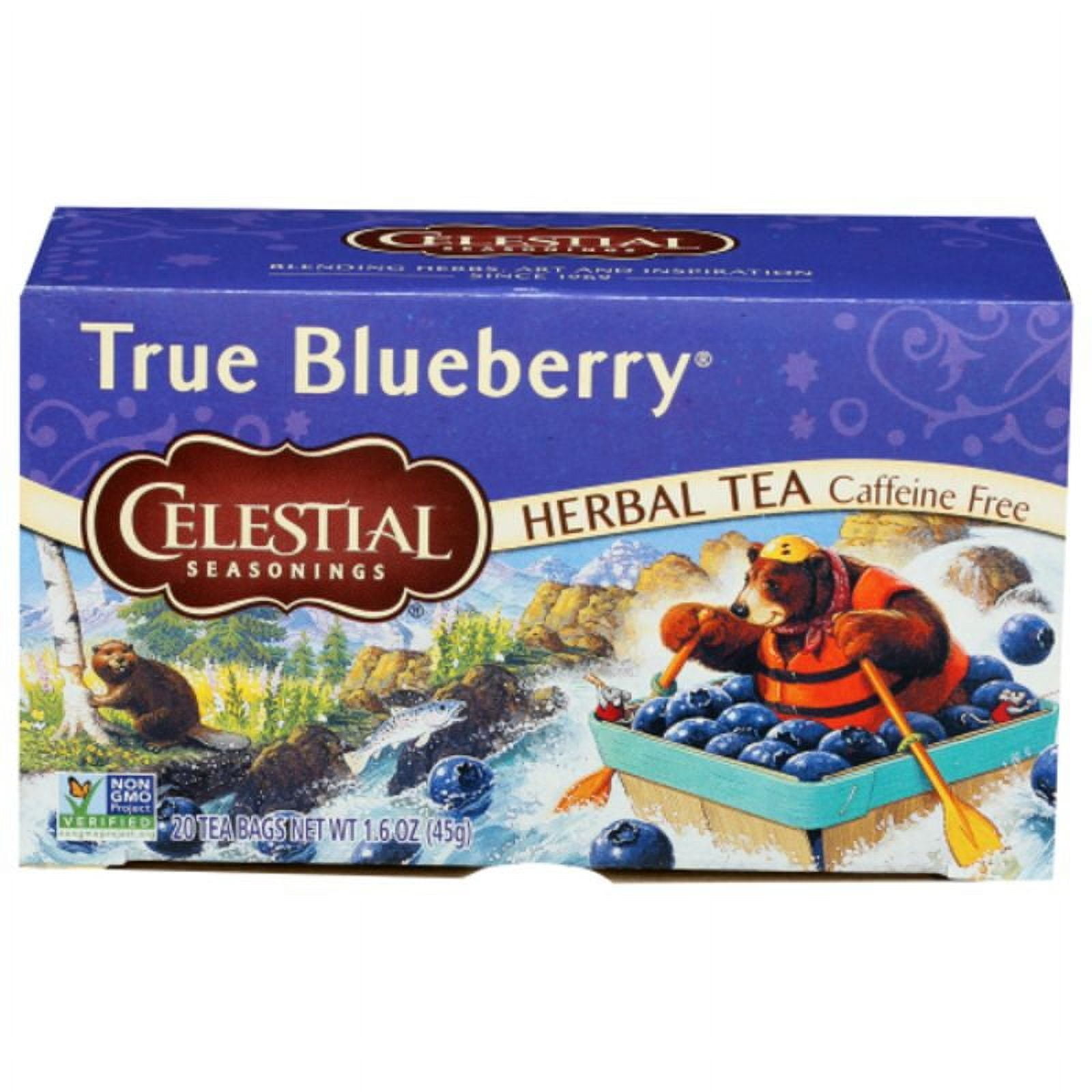 Celestial True Blueberry Tea 20 ct Pack of 4 - Walmart.com