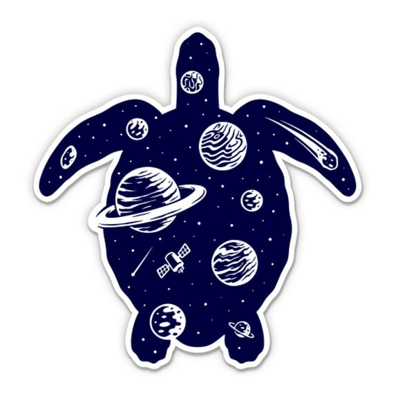 Celestial Turtle Planets Space - 8" Vinyl Sticker - For Car Laptop I ...
