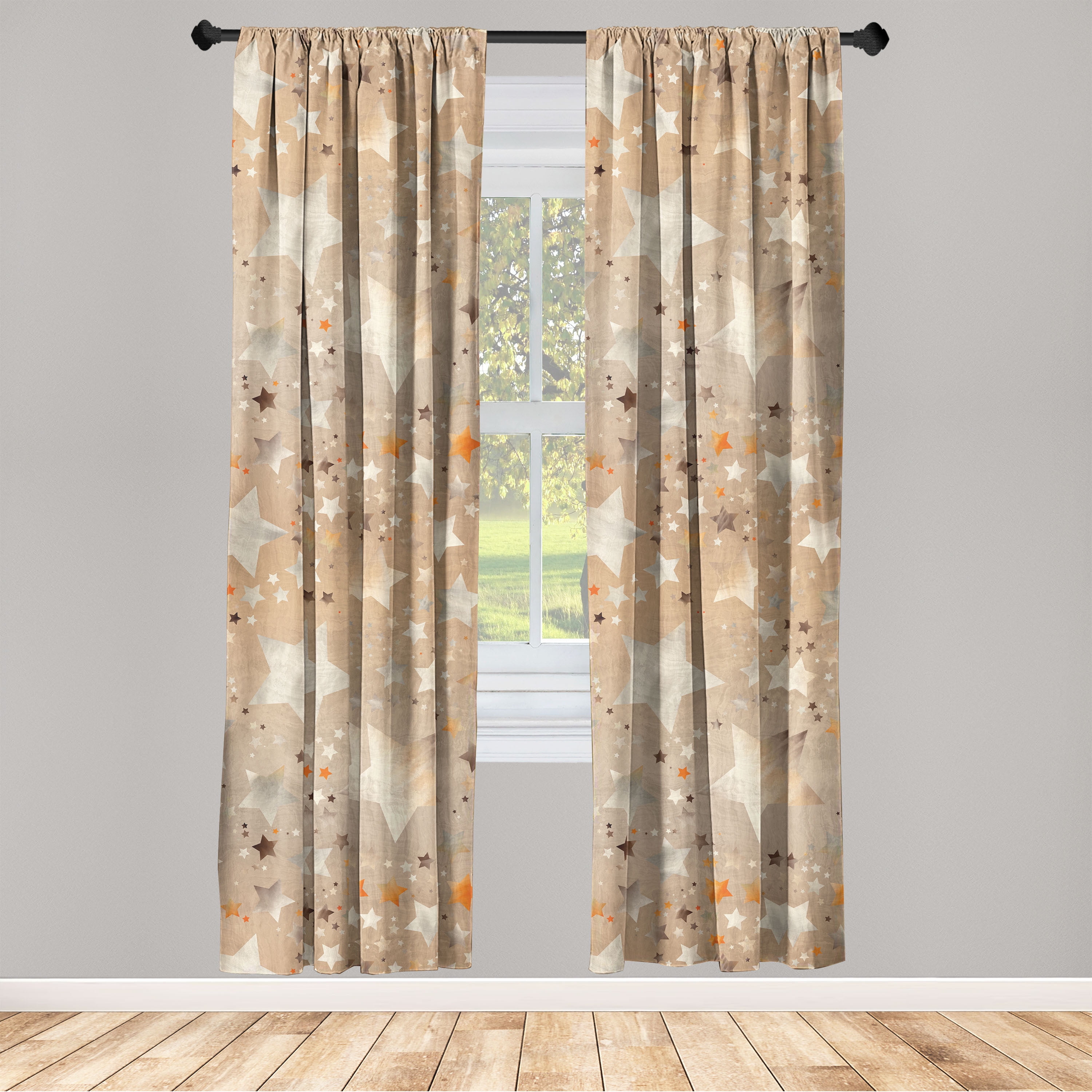 Celestial Window Curtains, Abstract Modern Art of Astronomy Vibes Star ...