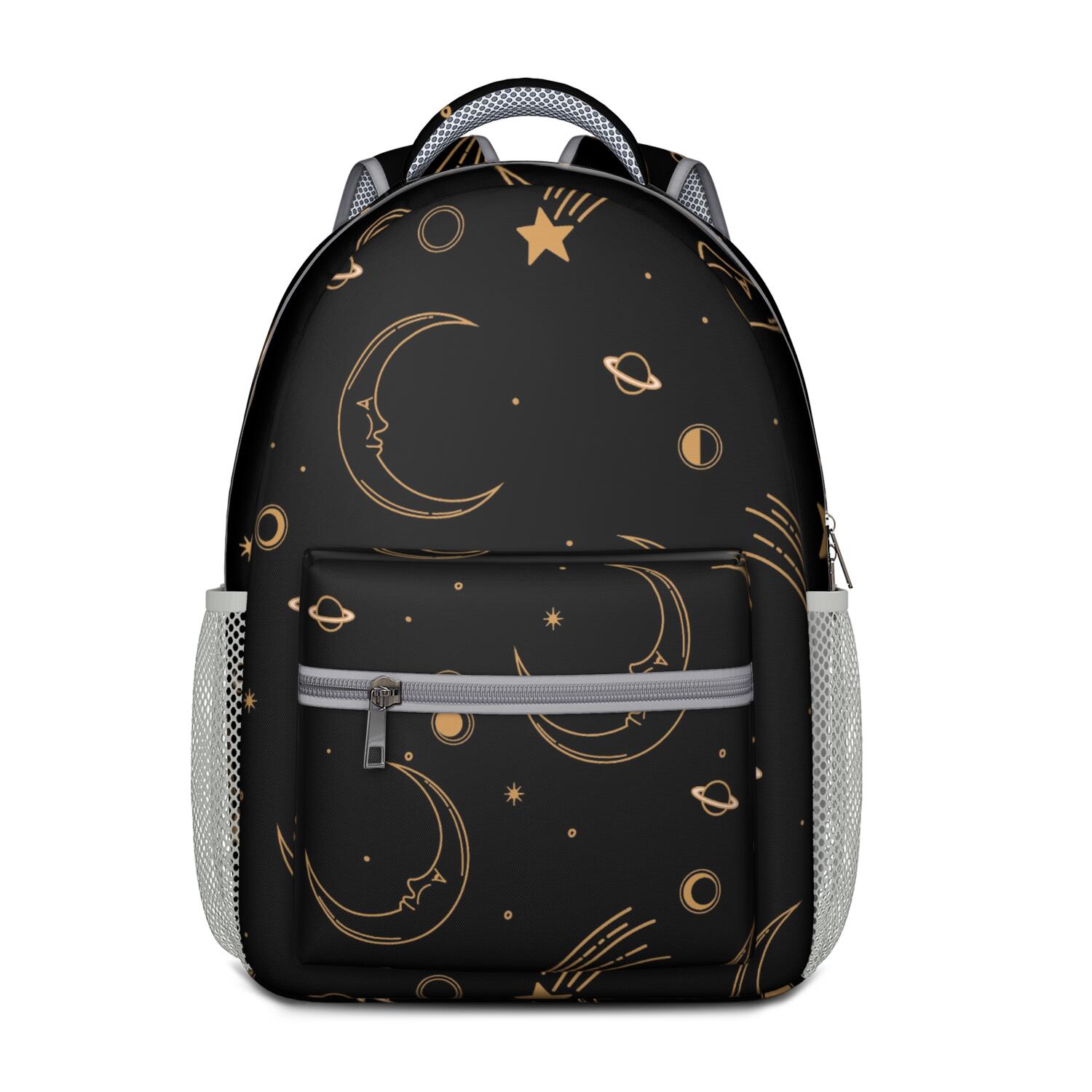 Celestial Witchy Backpack – Gothic Moon, Sun & Stars Astrology Design ...