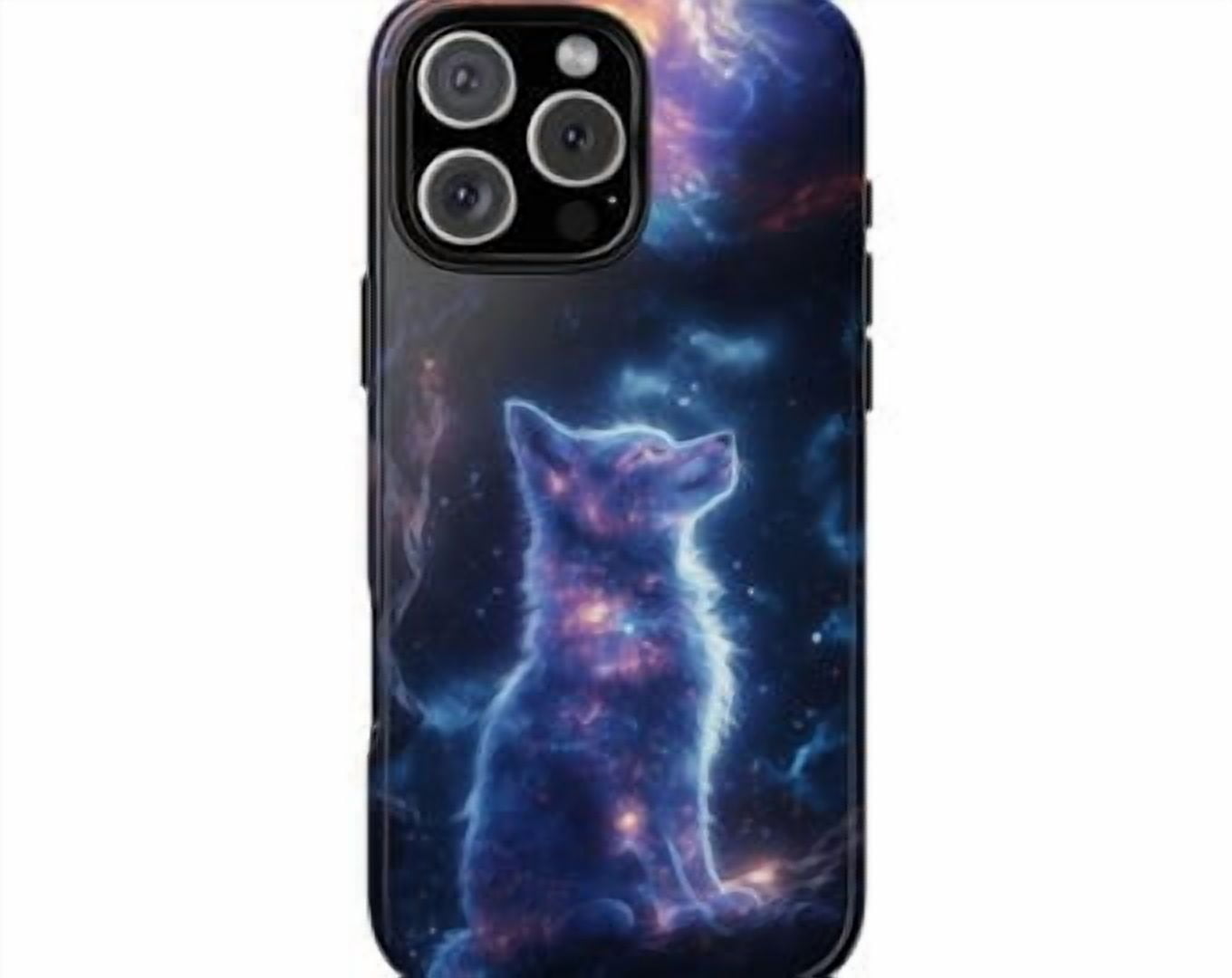 Celestial Wolf iPhone Case Abstract Cosmic Fantasy Animal for iPhone 17 ...