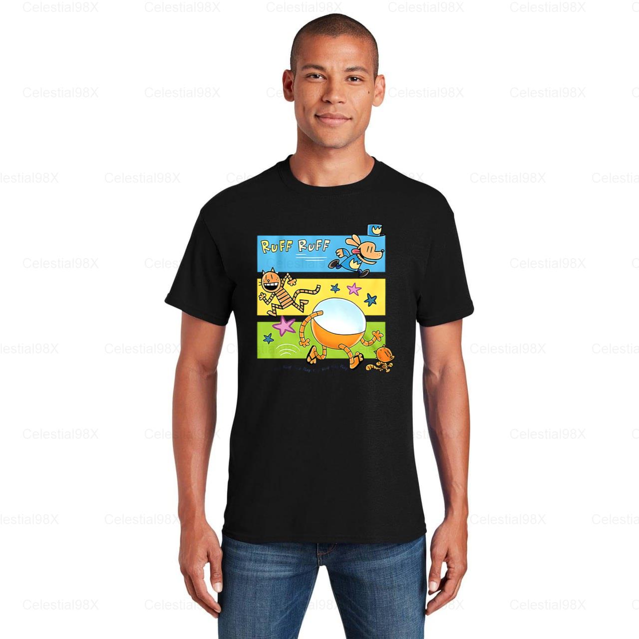 Celestial98X Dog Man Running T-Shirt Youth Graphic Fun Cartoon-Inspired ...