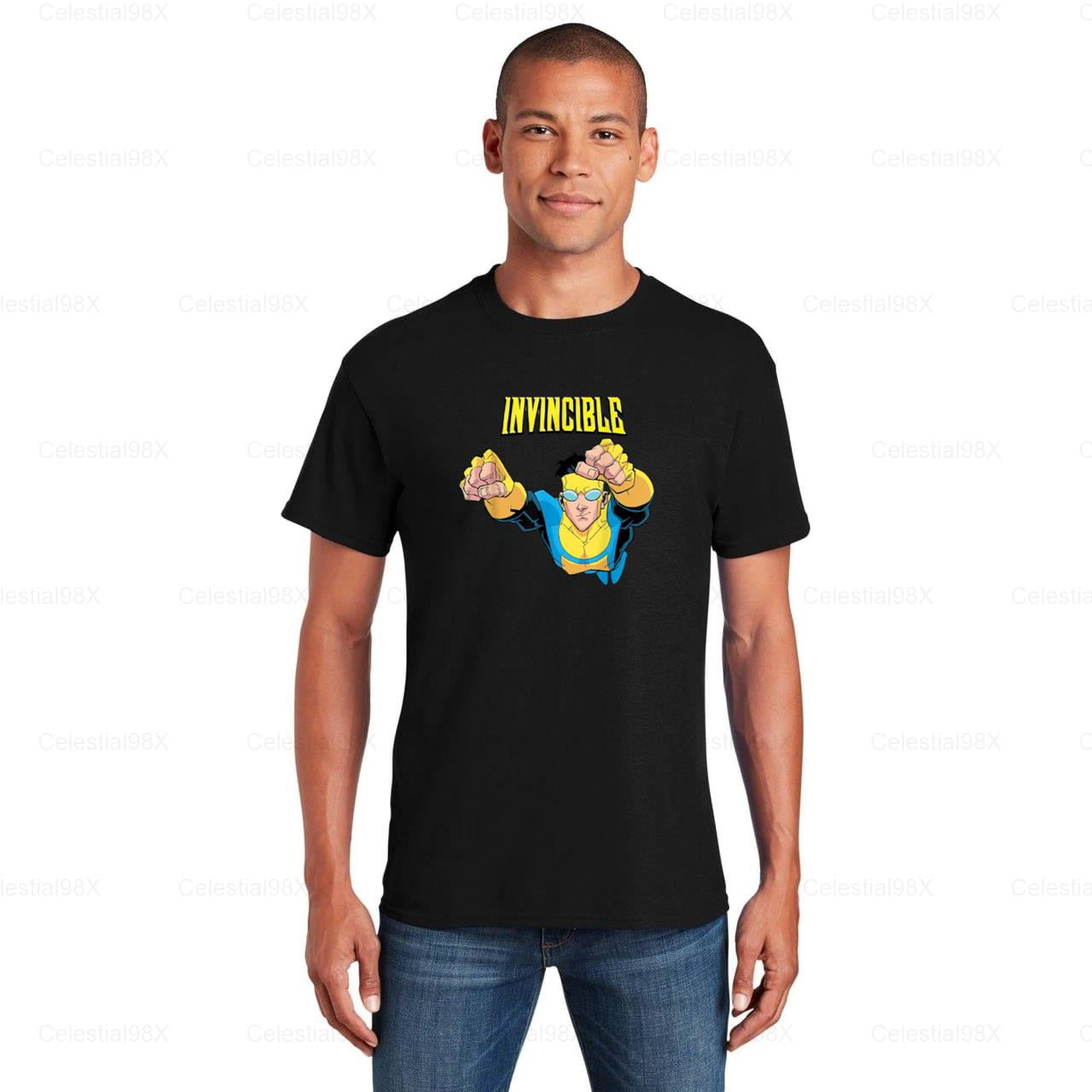 Celestial98X Invincible Hero Man T-Shirt Comic Flight Poster Inspired ...