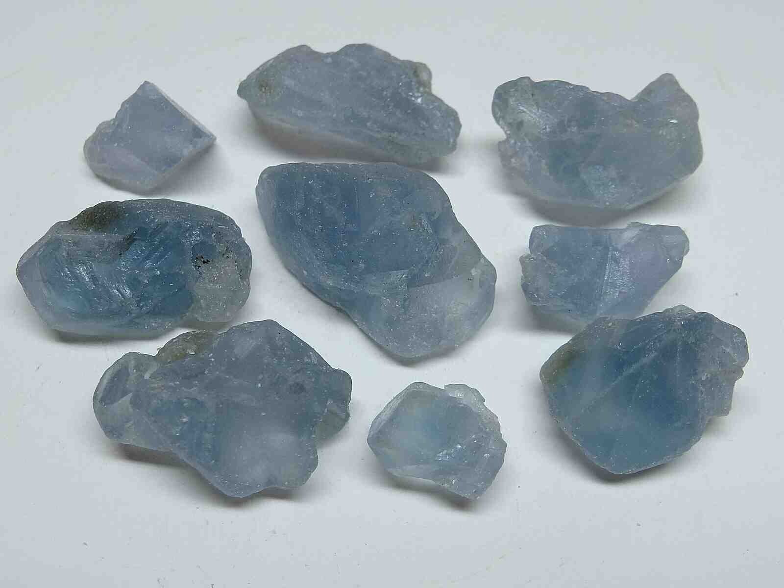 Celestite 1/4 Lb Natural Sky Blue Crystal Chunks Gemstone Specimens ...