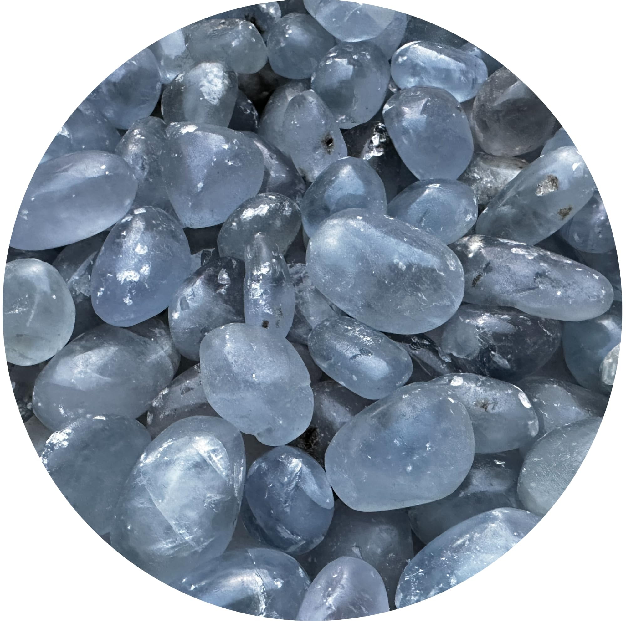 Celestite Tumbled Stones, Polished Natural Celestite Gemstone ...