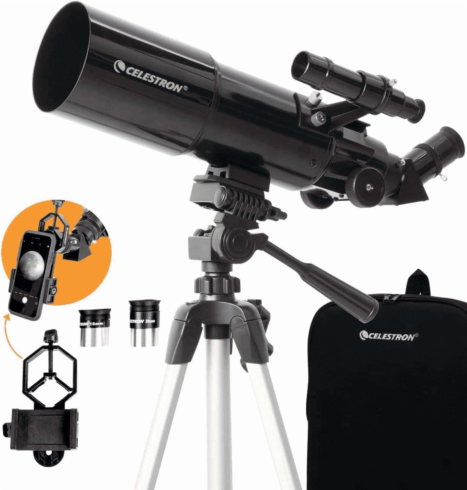 Celestron 80mm Travel Scope - Refractor Telescope - Astronomy Software ...