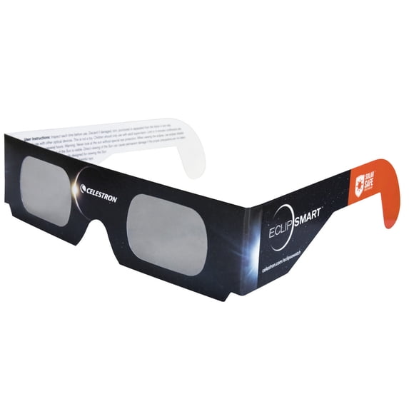 Celestron EclipSmart Solar Safe Filter Technology Eclipse Glasses, ISO ...