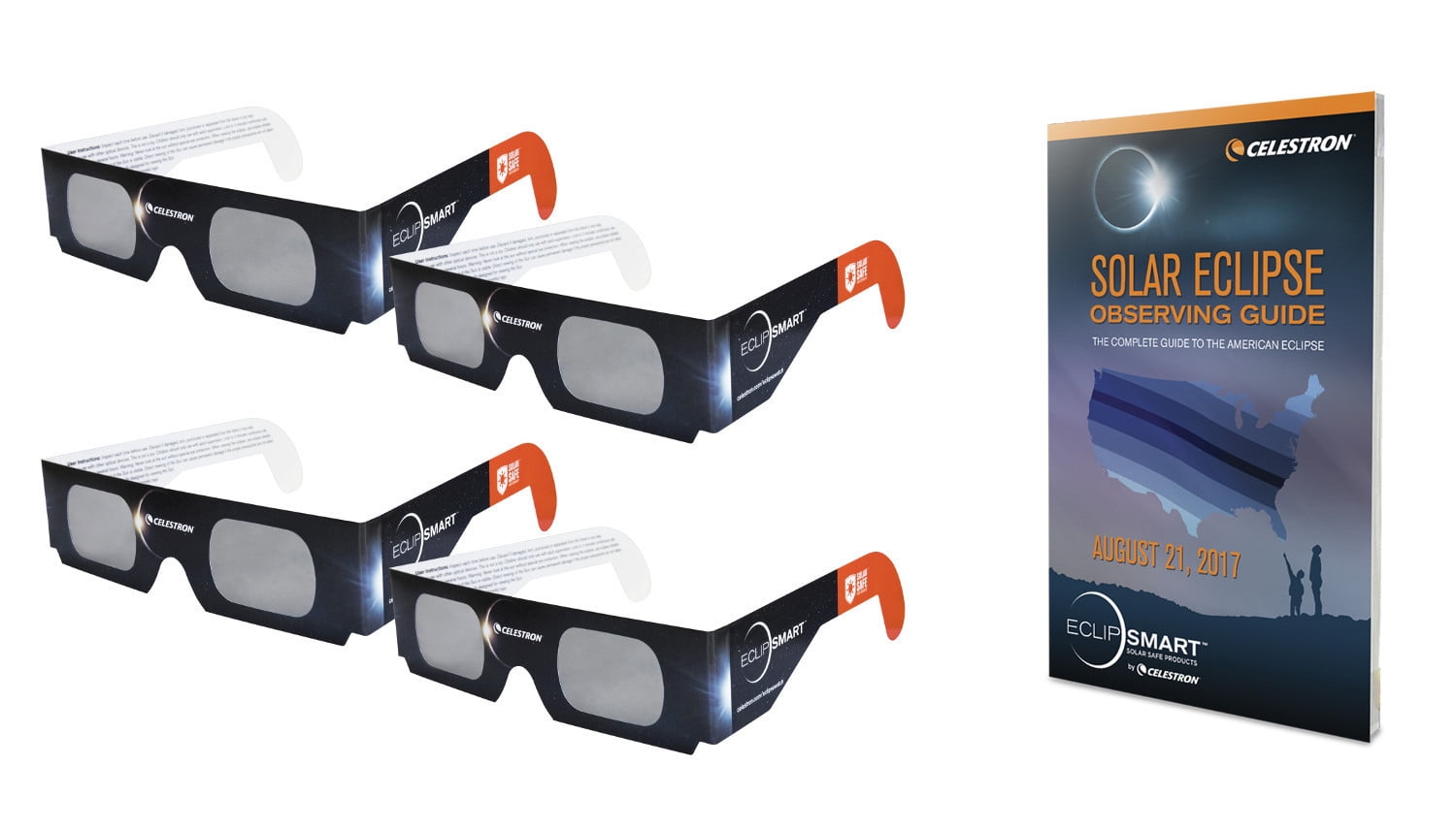 Celestron EclipSmart Solar Safe Shades Observing Kit, Black, ISO ...