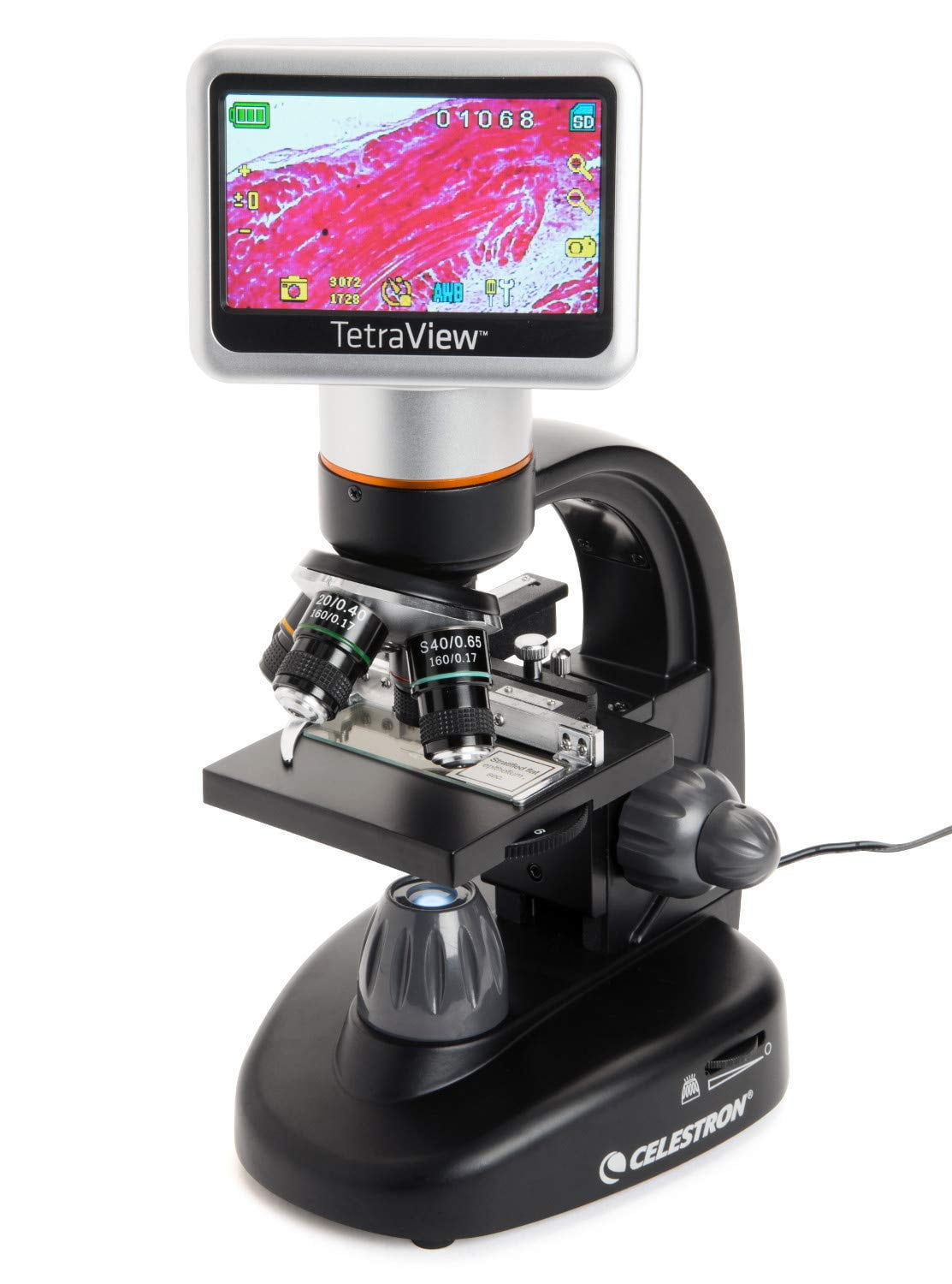 Celestron - TetraView LCD Digital Microscope - Biological Microscope ...