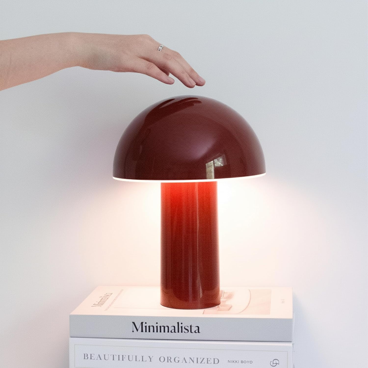 Celia Mood Lamp – 10" Touch-Controlled Mushroom Table Lamp, Cordless ...