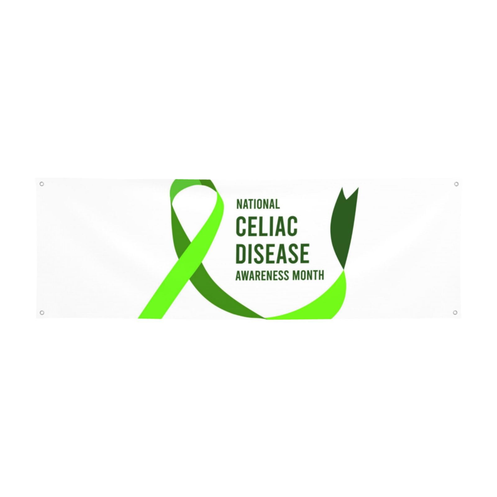 Celiac Disease Awareness Light Green Ribbon Large Banner Party ...
