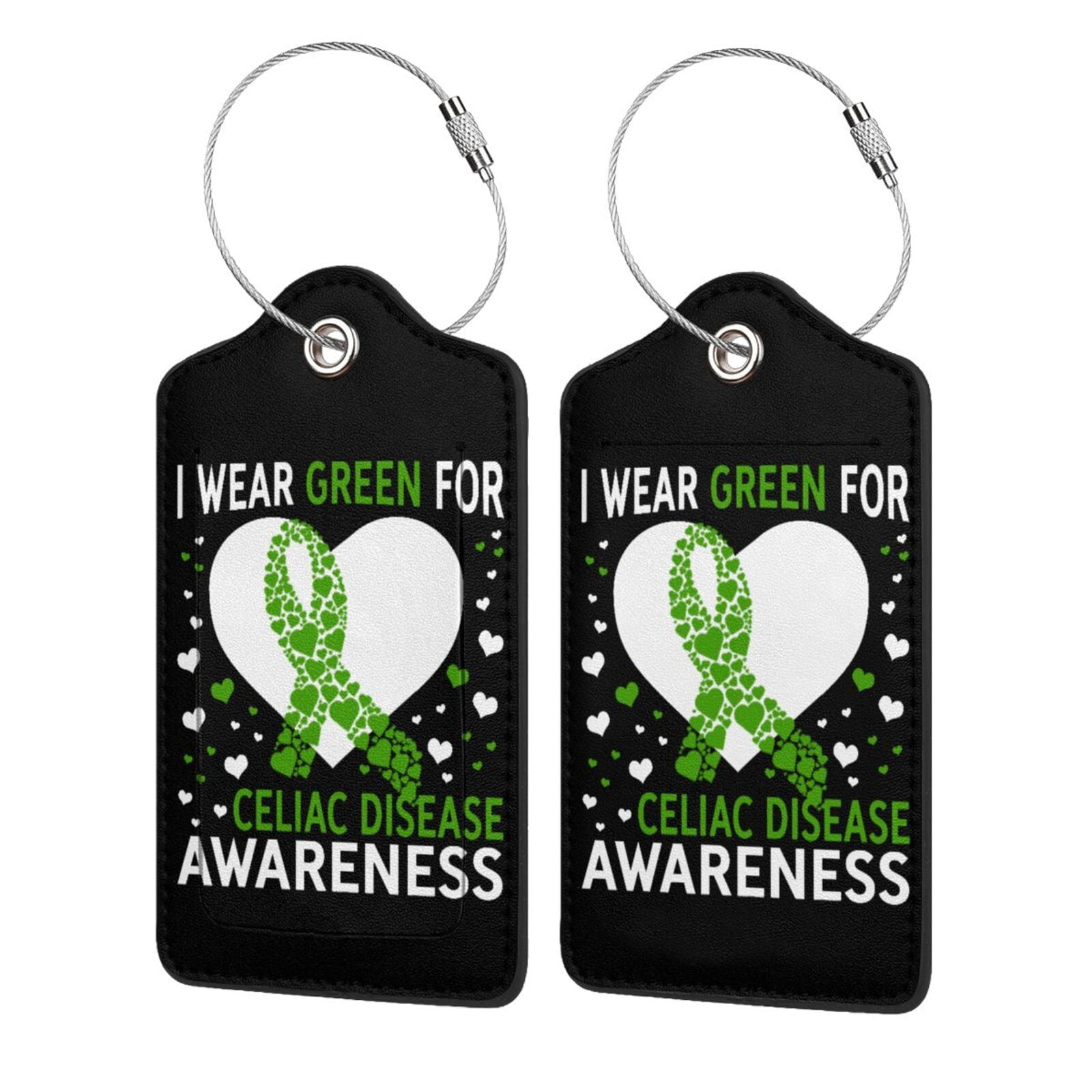 Celiac Disease Awareness Luggage Tags for Suitcase PU Privacy Cover ID ...