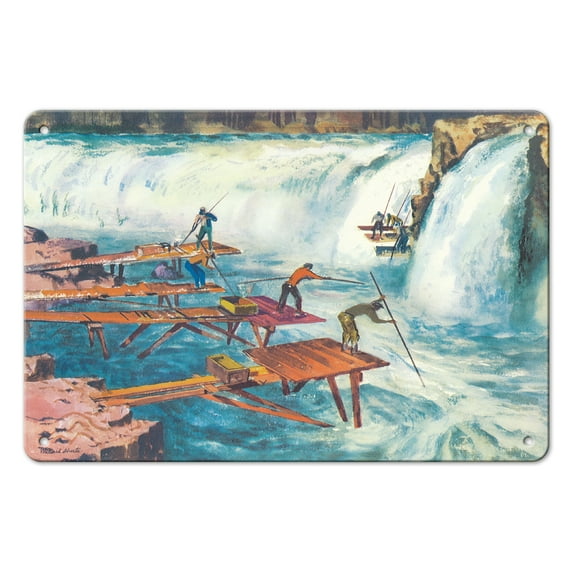 Celilo Falls Columbia River Pacific Northwest - Dipnet Fishing - United ...