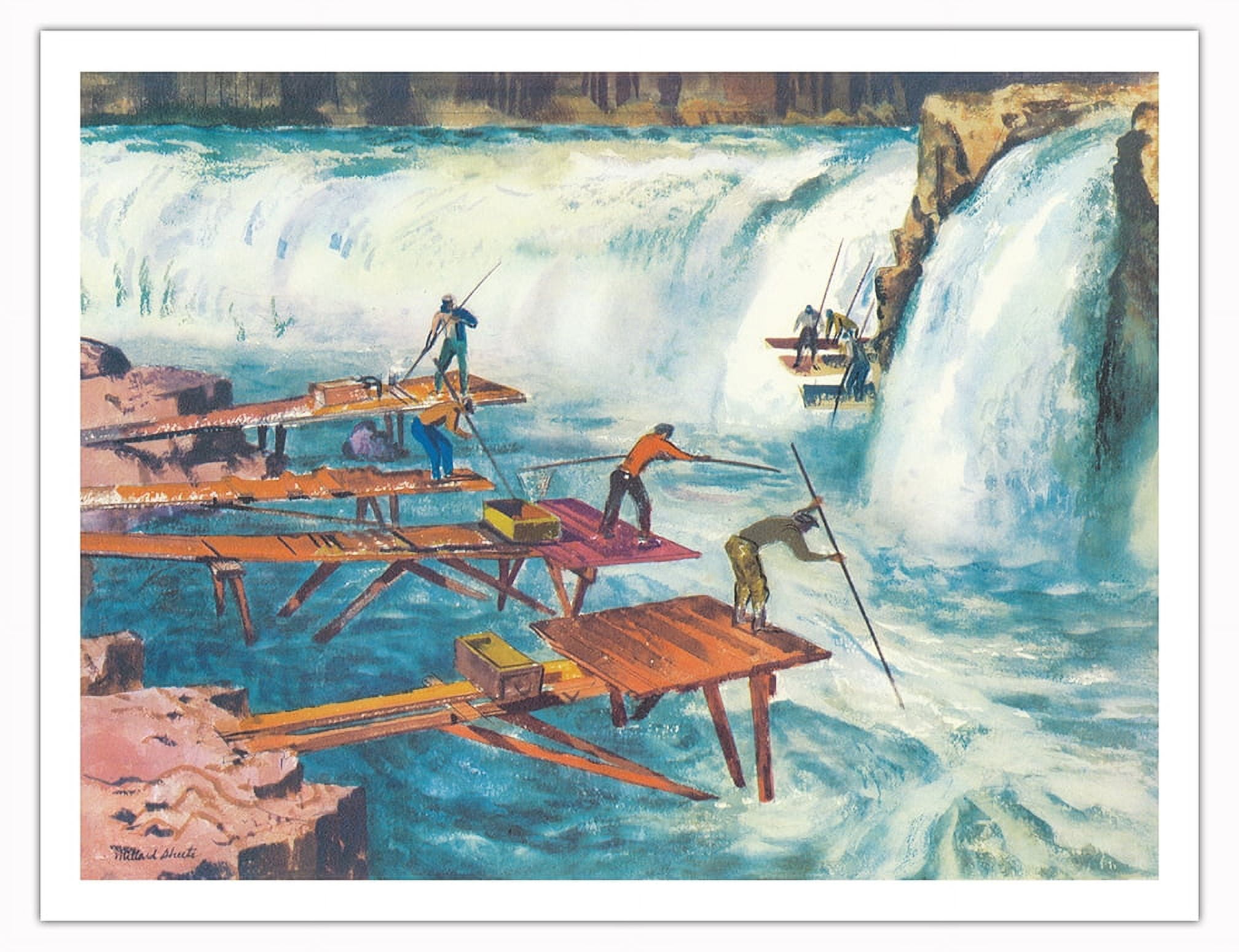 Celilo Falls Columbia River Pacific Northwest - Dipnet Fishing - United ...