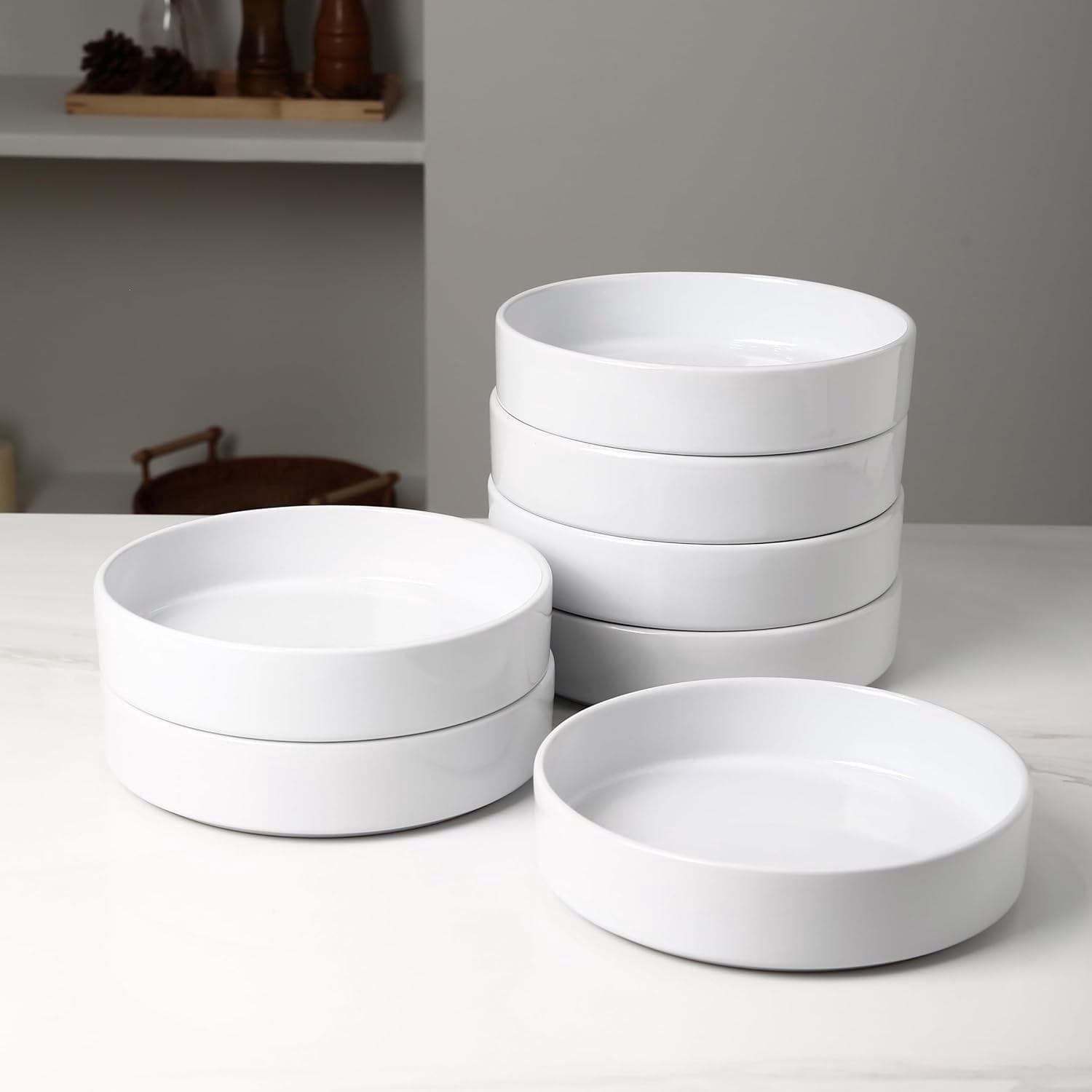 Celina Stoneware Bowl Set, 4-Piece Pasta Bowls for Kitchen, Ceramic ...