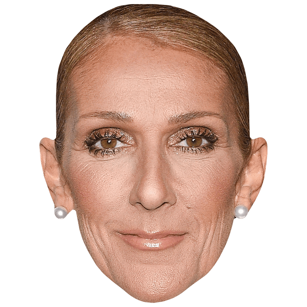 Celine Dion (Hair Up) Celebrity Mask, Flat Card Face, Fancy Dress Mask ...