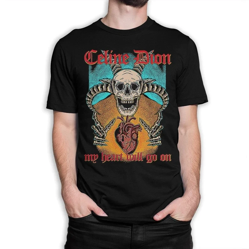 Celine Dion My Heart Will Go On Heavy Metal T-Shirt, Men's Women's LT041 - Walmart.com