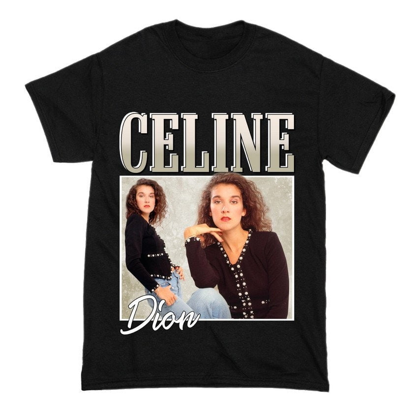 Celine Dion Short Sleeve Famous Shirt Men and Women Cotton T-Shirt ...