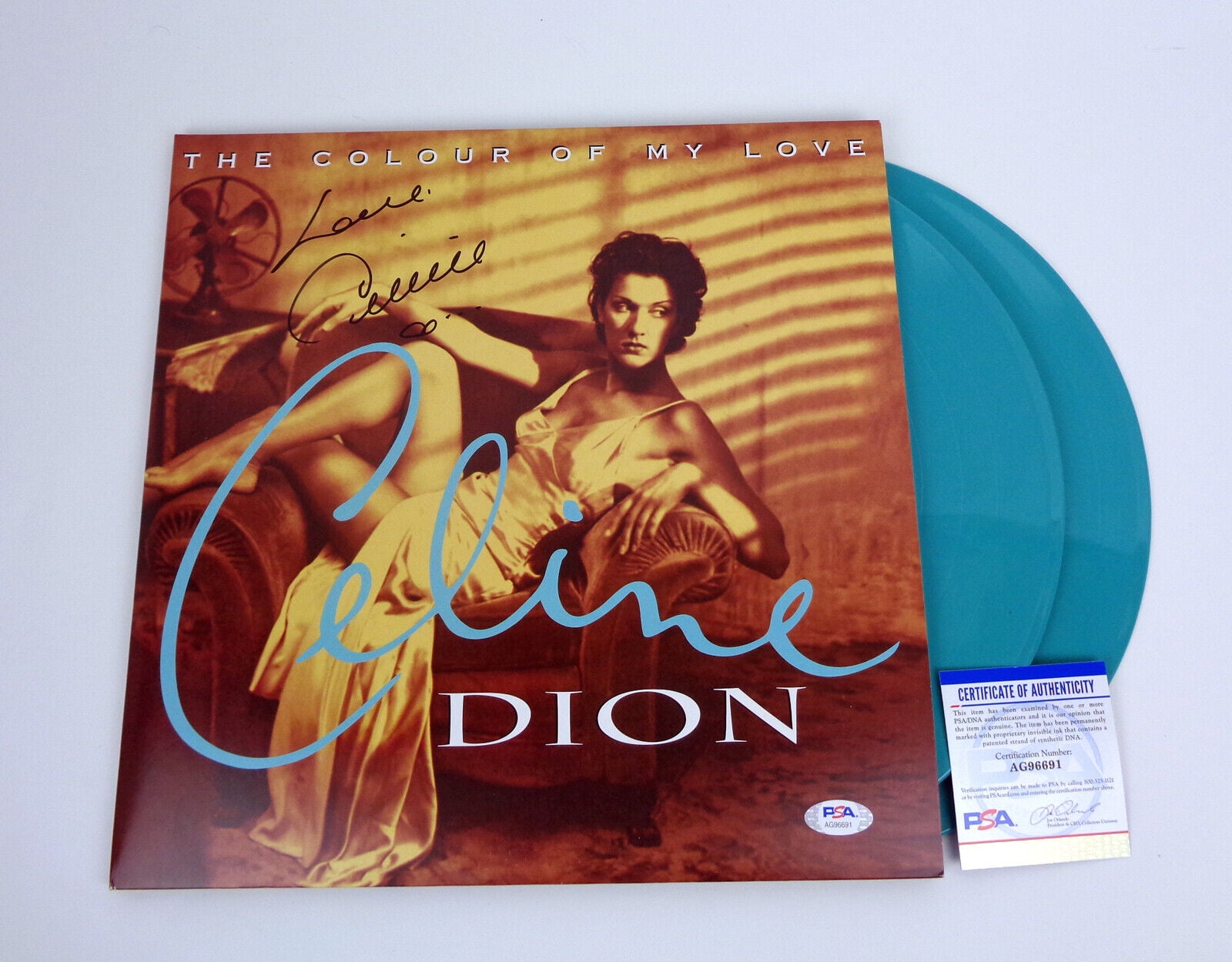 Pre-Owned Celine Dion Signed Autograph The Colour of My Love Vinyl ...