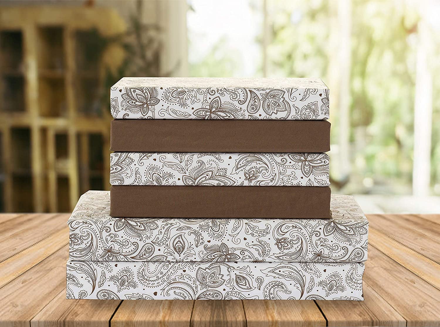 Celine Linen Holiday Gift Paisley Pattern 1500 Series Percale Wrinkle ...