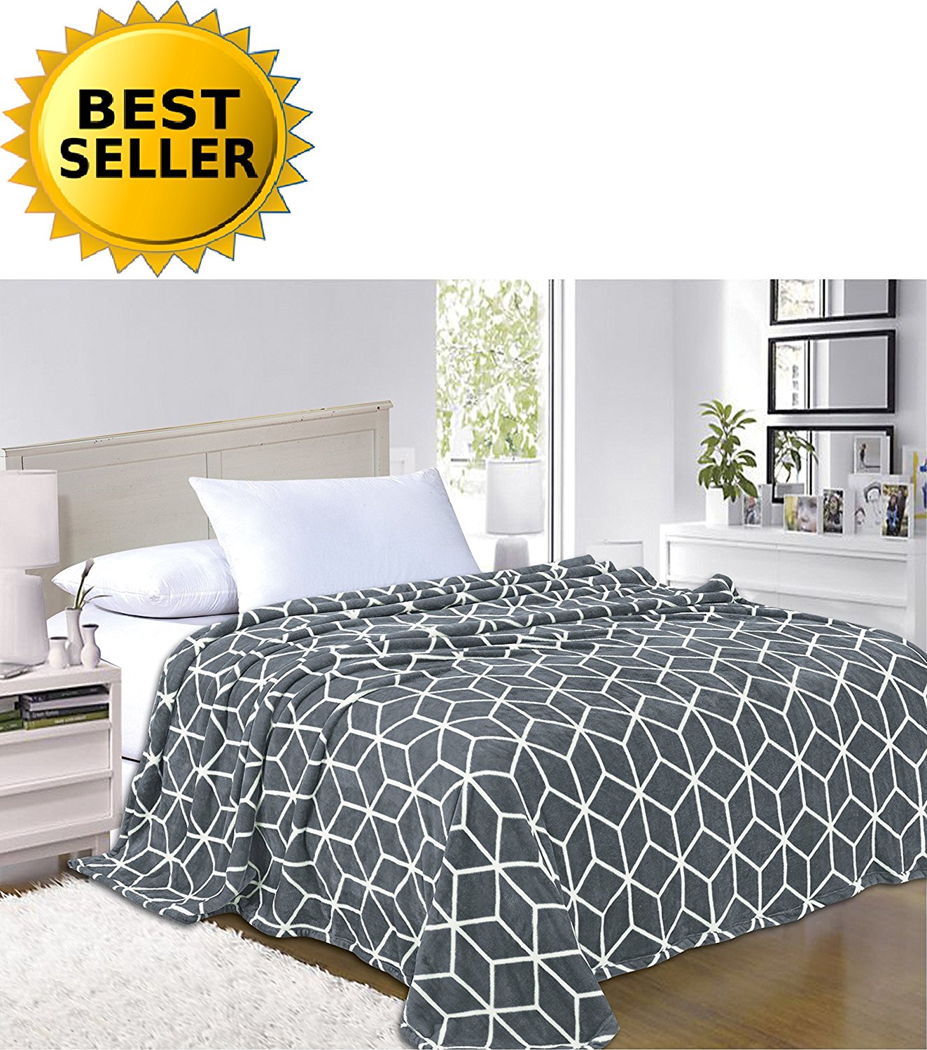DGA Chiefin Luxury Plush Queen Size Blanket, Black - Walmart.com